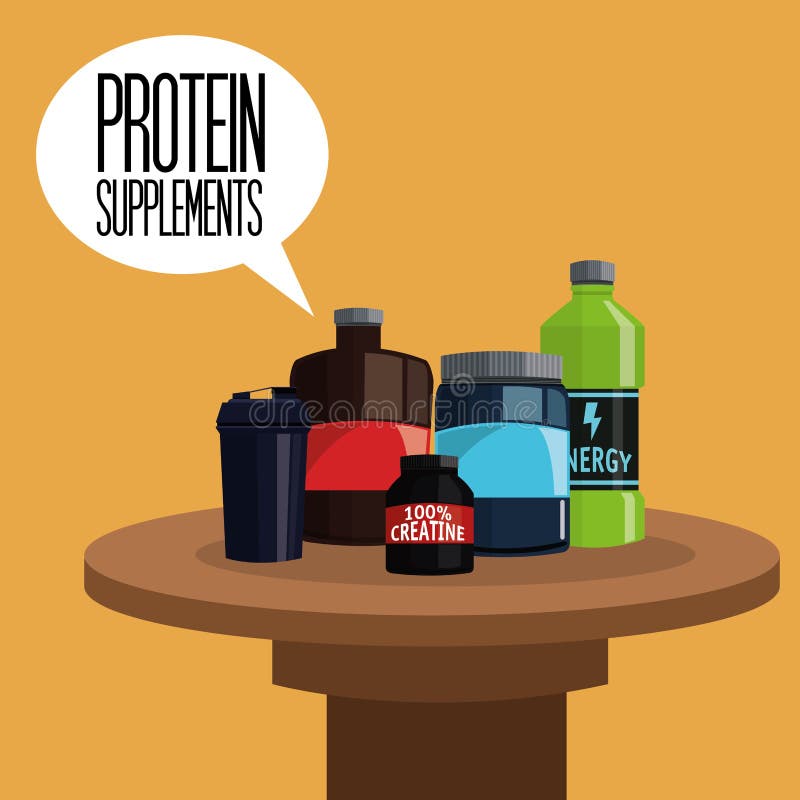 Protein, Vitamins and Other Equipment for Training.Gym and Workout Set ...