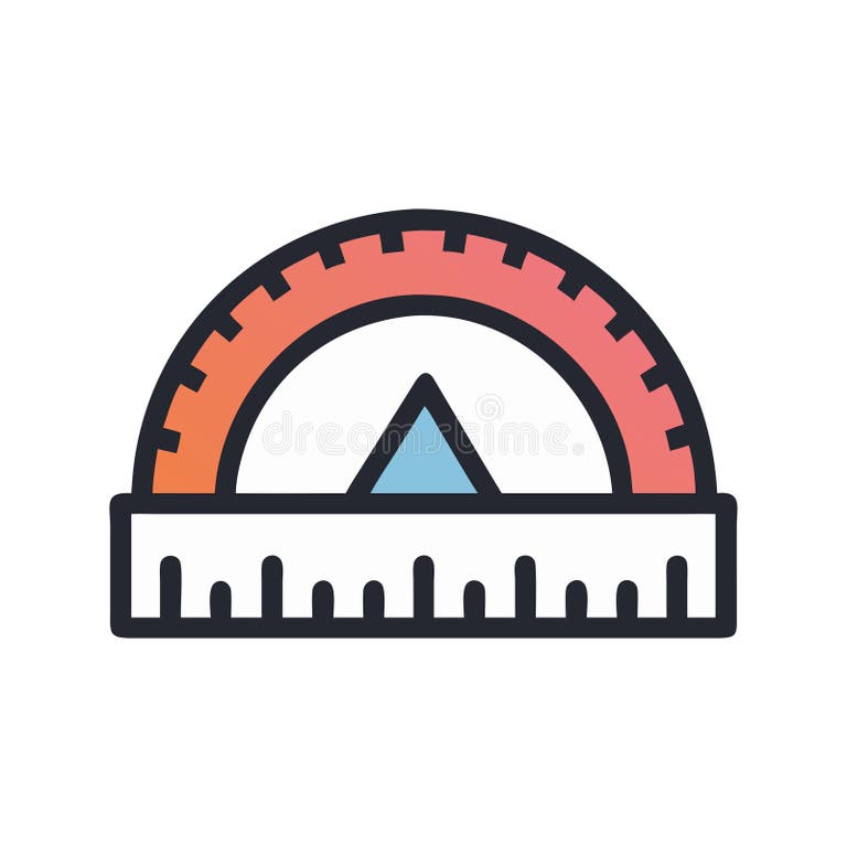 Icon for Protractors and Measurements Stock Vector - Illustration of ...