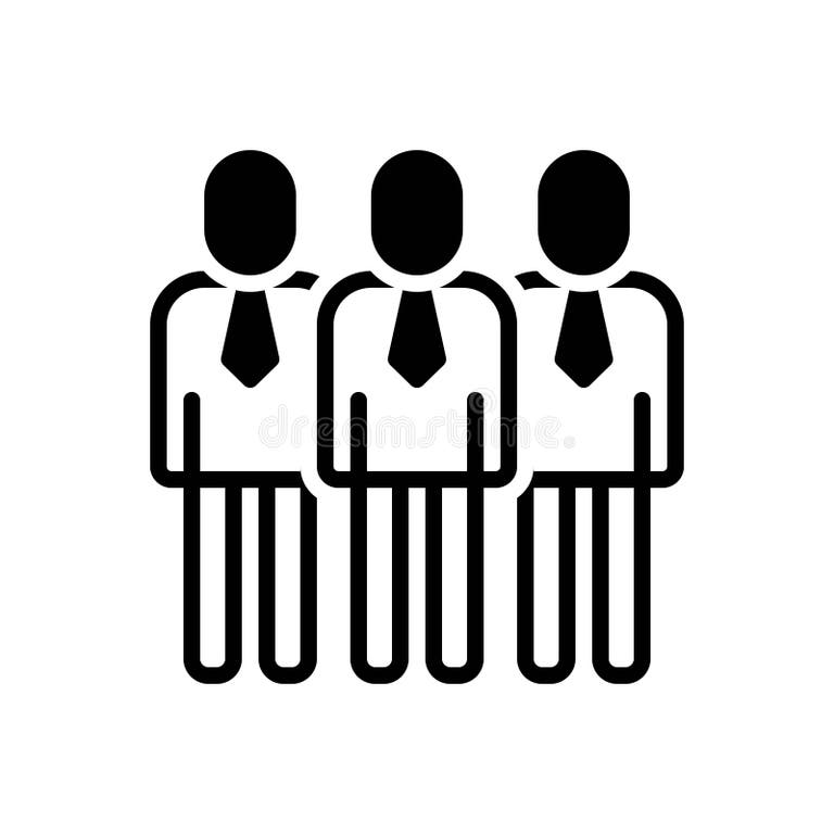 Black Solid Icon for Public, Populace and Masses Stock Vector ...