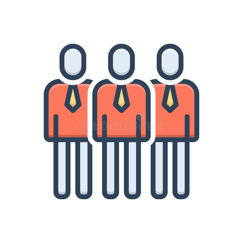 Color Illustration Icon for Public, Populace and Masses Stock Vector ...