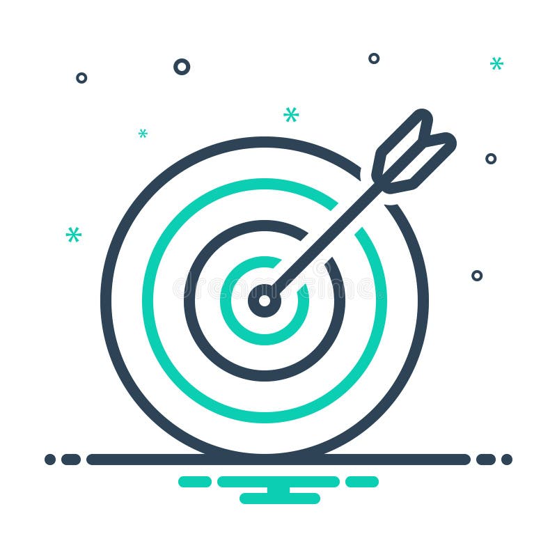Mix Icon for Purpose, Objective and Goal Stock Vector - Illustration of ...