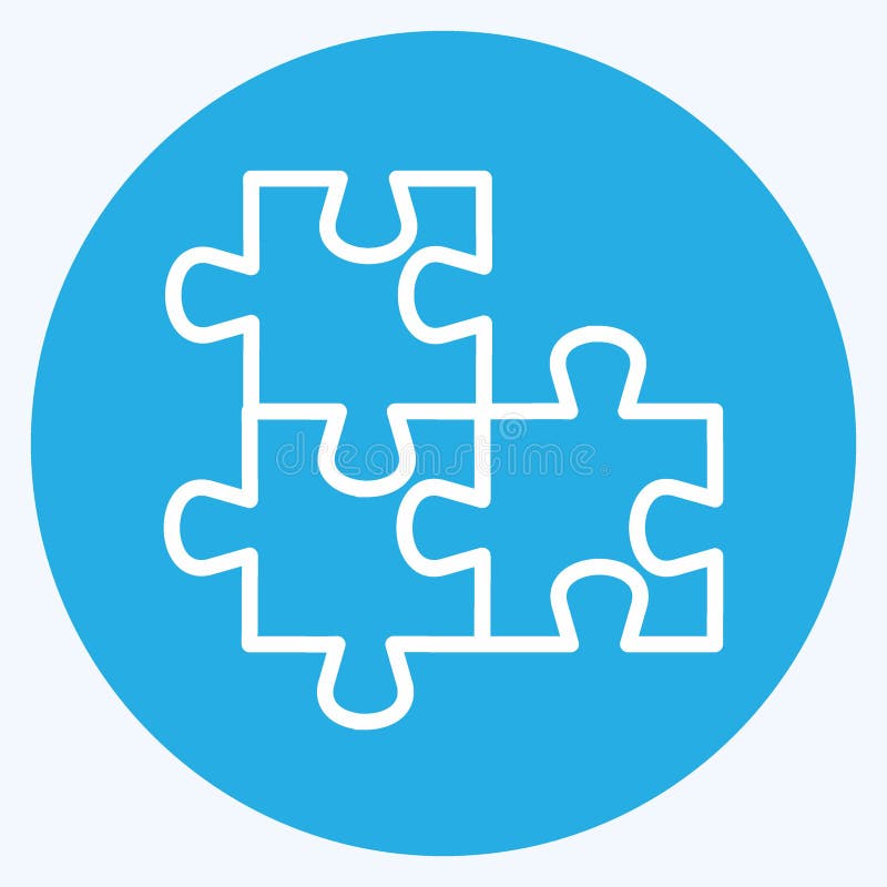 Icon Puzzles. Suitable for Programming Symbol. Blue Eyes Style. Simple ...