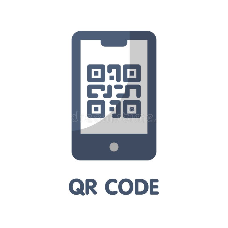 Icon Qr Code Flat Style Icon Design Illustration on White Background ...