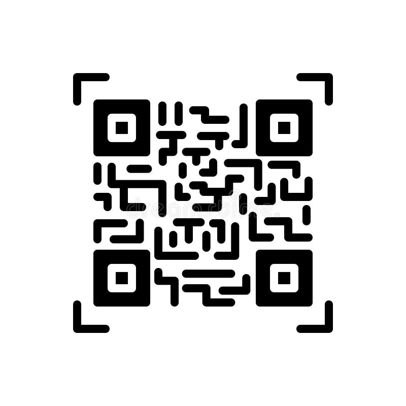 Black Solid Icon for Qr Code, Scan and Technology Stock Vector ...