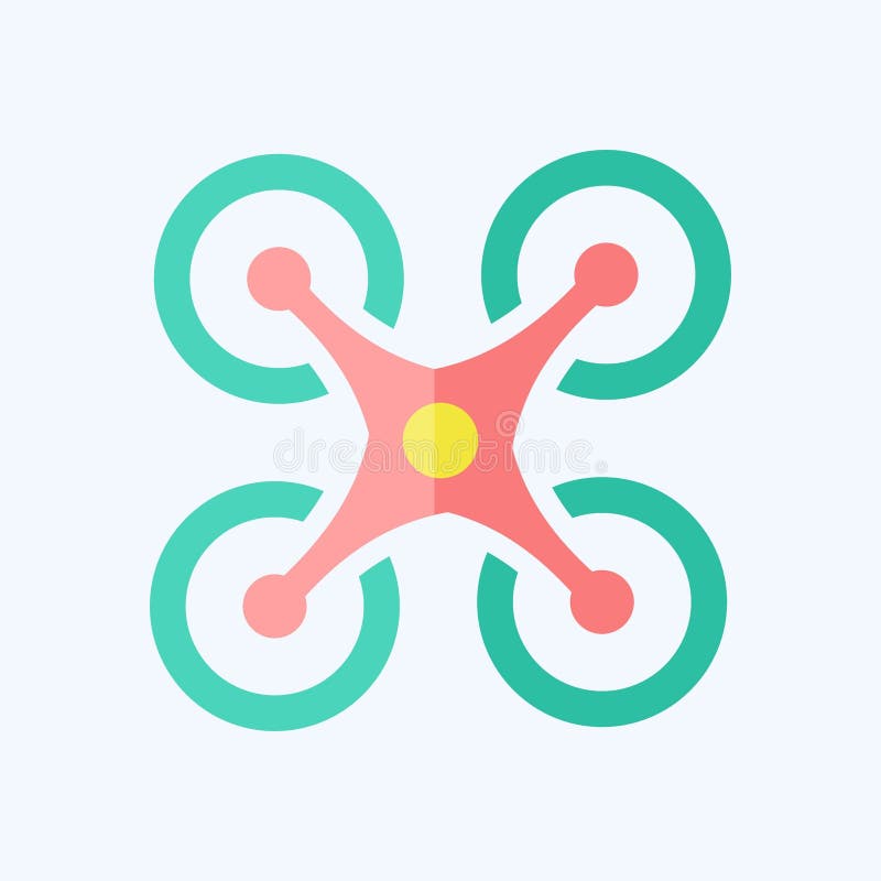 Icon Quadcopter. Related To Drone Symbol. Flat Style. Simple Design ...