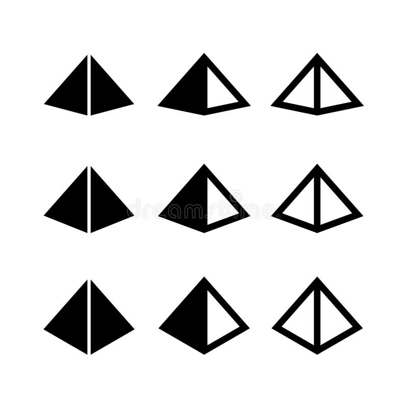 Icon Quadrangular Pyramid. Symbol of Stability and Reliability ...