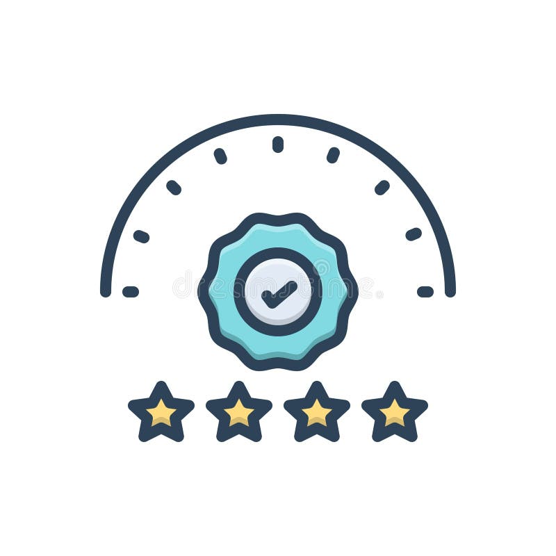 Color Illustration Icon for Quality, Property and Rating Stock Vector ...