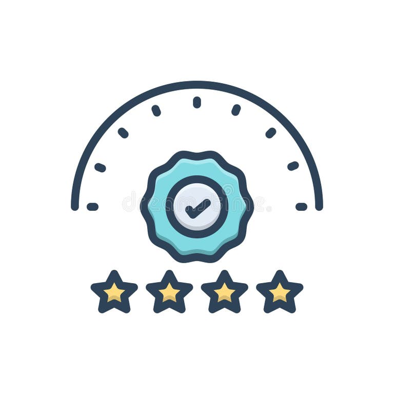 Color Illustration Icon for Quality, Property and Rating Stock Vector ...