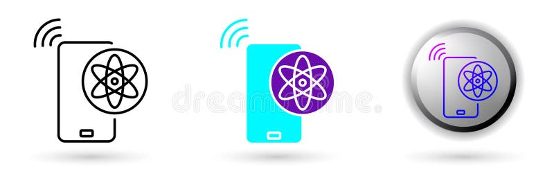 Icon Quantum Future stock illustration. Illustration of computer ...