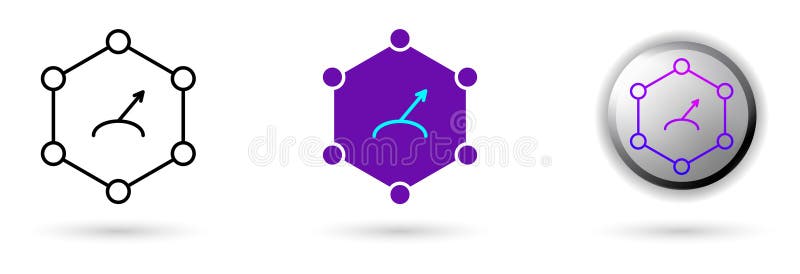 Icon Quantum Measurement stock illustration. Illustration of spin ...