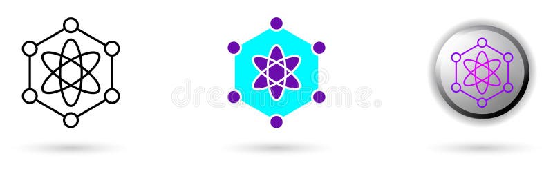 Icon Quantum Simulation stock vector. Illustration of qubit - 364630828