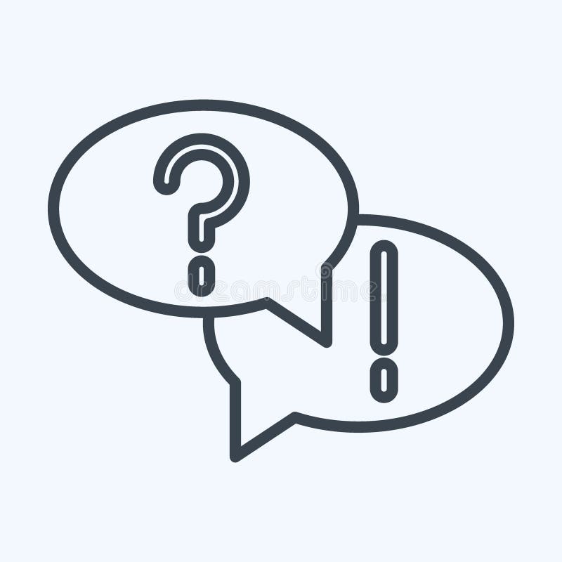 Icon Question and Answer. Related To Education Symbol. Line Style ...