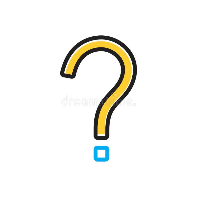 Multi Color Icon for Question Mark, Ask and Help Stock Vector ...