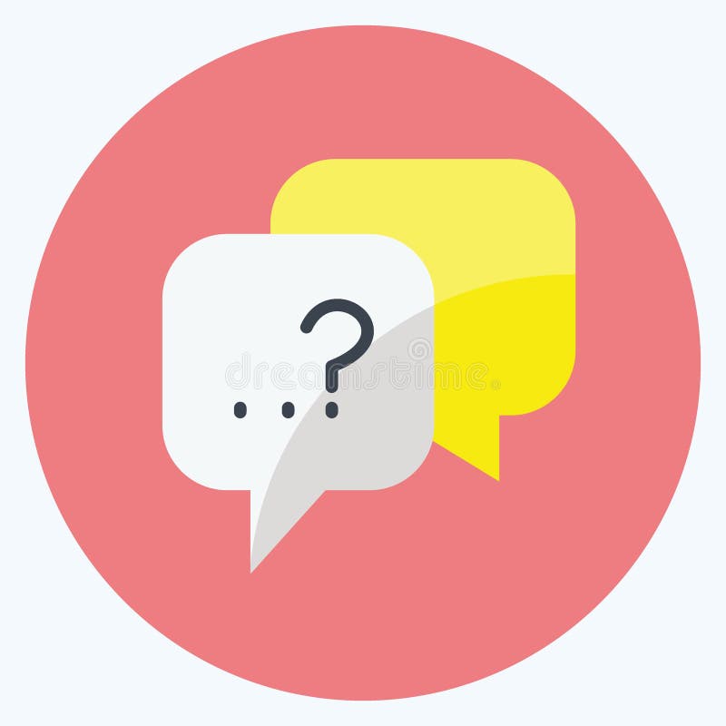 Icon Question. Suitable for Feedback Symbol. Flat Style. Simple Design ...
