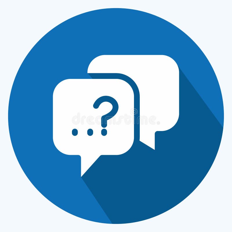 Icon Question. Suitable for Feedback Symbol. Long Shadow Style. Simple ...