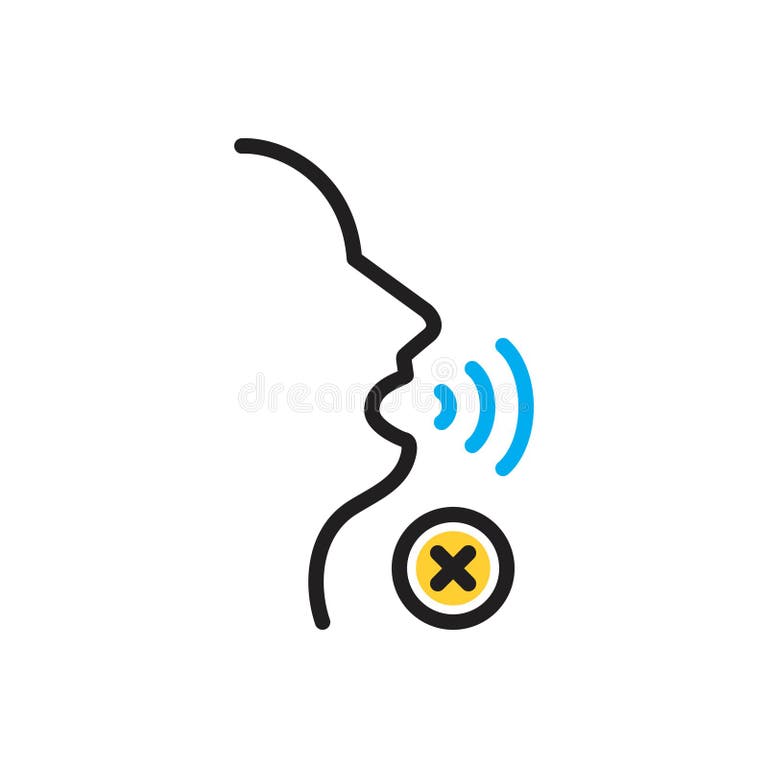 Multi Color Icon for Quietly, Silently and Gesture Stock Vector ...