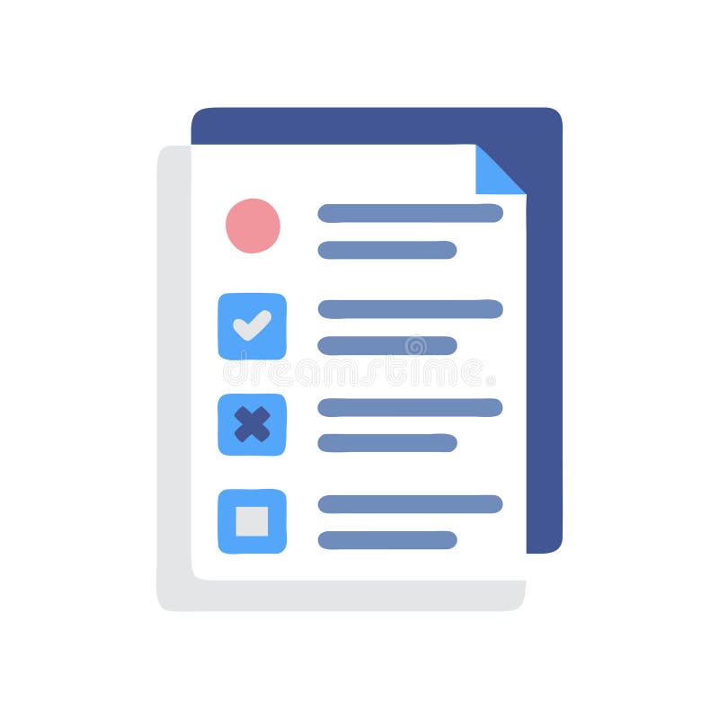 Icon for Quiz Sheets and Assessments Stock Vector - Illustration of ...