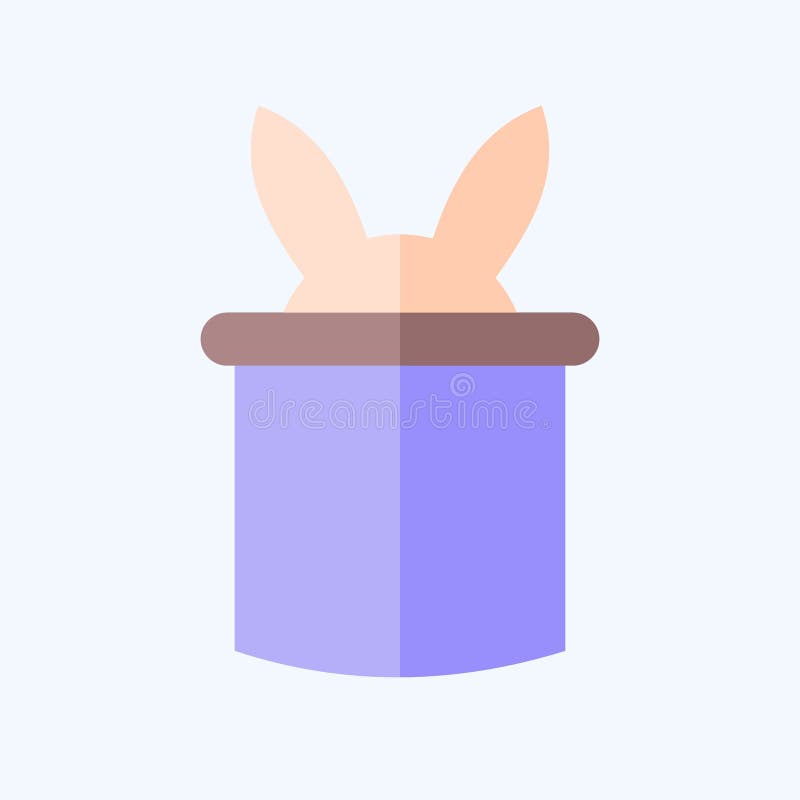 Icon Rabbit. Related To Magic Symbol. Flat Style. Simple Design ...