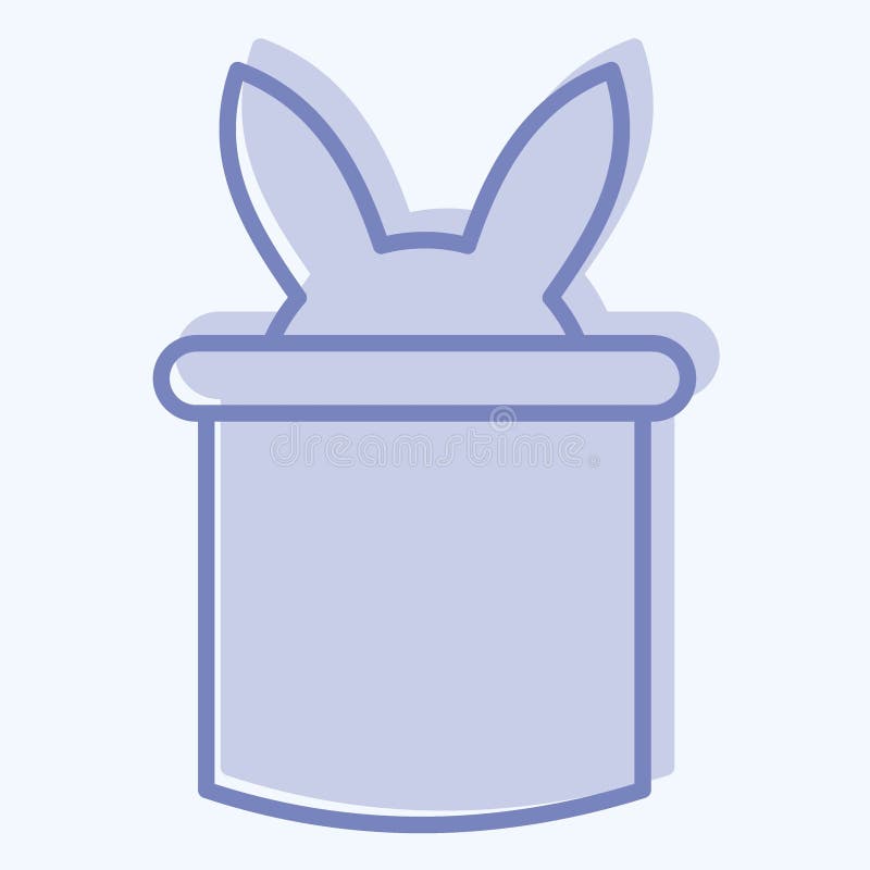 Icon Rabbit. Related To Magic Symbol. Two Tone Style. Simple Design ...