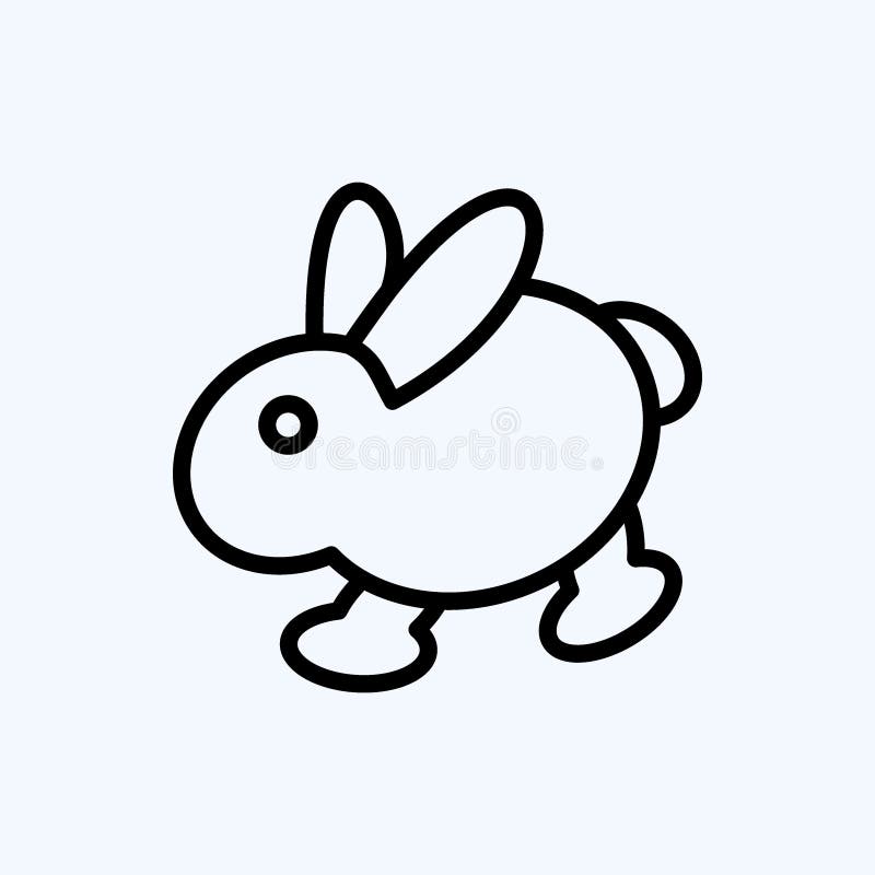 Icon Rabbit. Suitable for Meat. Line Style. Simple Design Editable ...