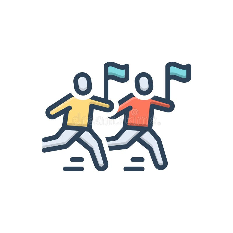 Color Illustration Icon for Race, Races and Flag Stock Vector ...