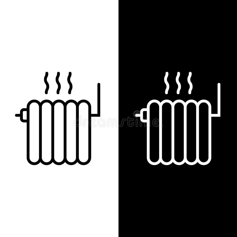 Icon Radiator in Flat Style Stock Vector - Illustration of fire ...