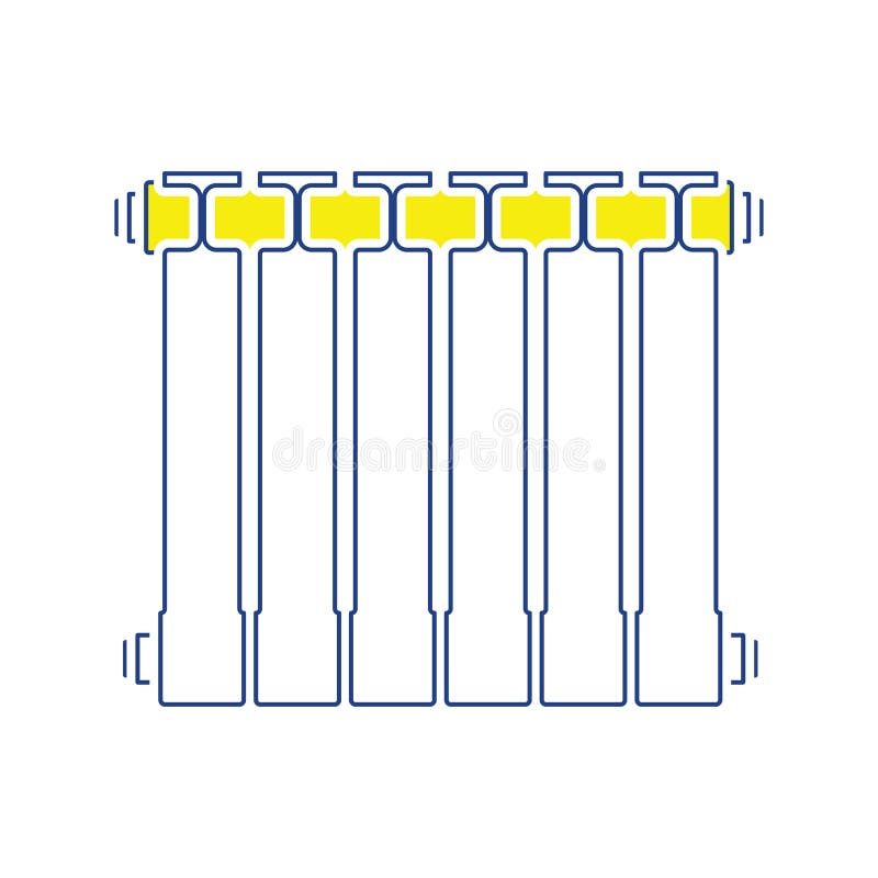 Icon of Radiator stock vector. Illustration of fire - 140466874