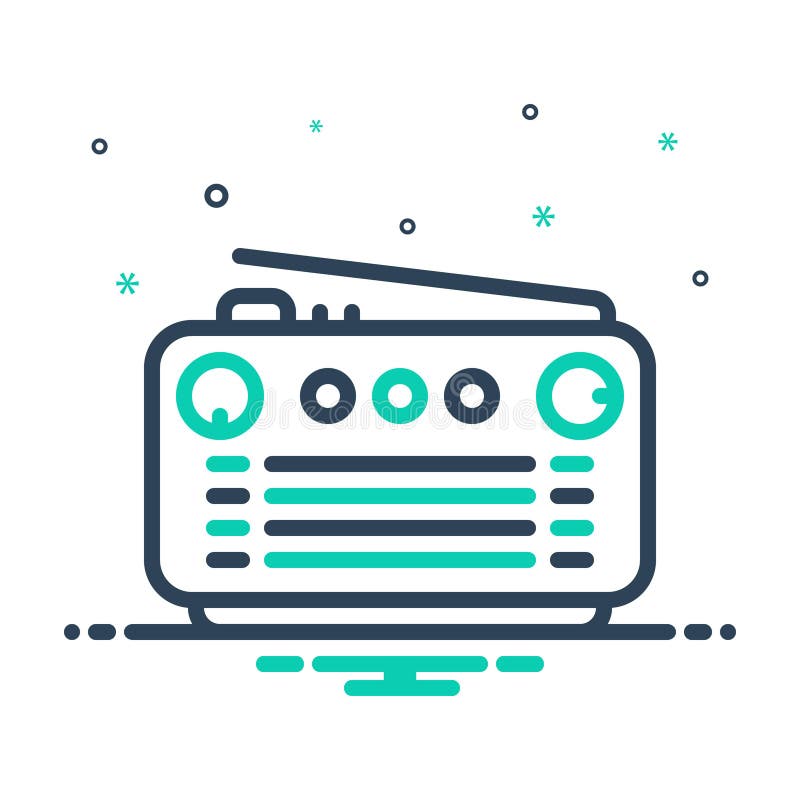 Mix Icon for Radio, Primitive and Tuner Stock Vector - Illustration of ...