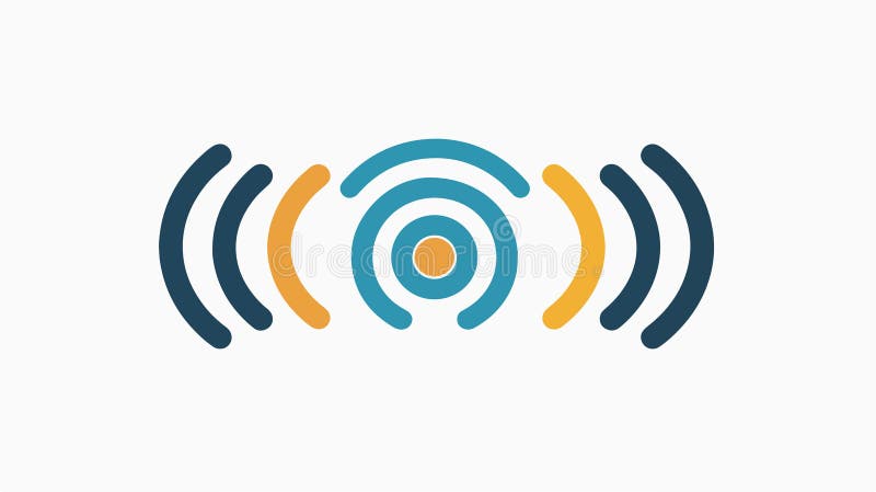 Radio Waves Multimedia Icon for Creative Design Projects Stock Vector ...