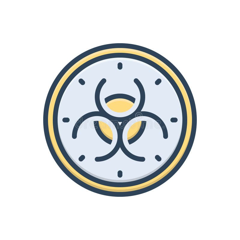 Color Illustration Icon for Radioactive, Nuclear and Danger Stock ...