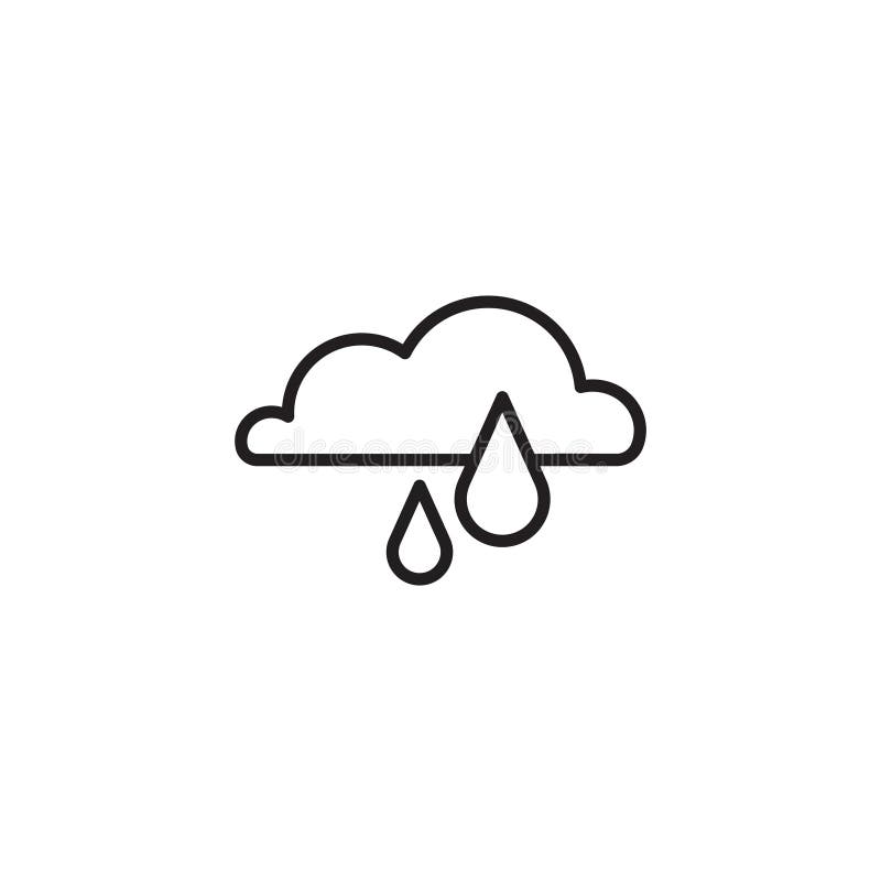 Icon. Rain Cloud Symbol Sign Stock Vector - Illustration of seasonal ...