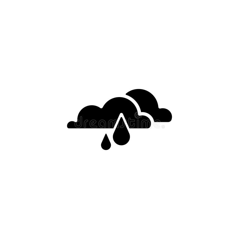 Icon. Rain Clouds Symbol Sign Stock Vector - Illustration of isolated ...