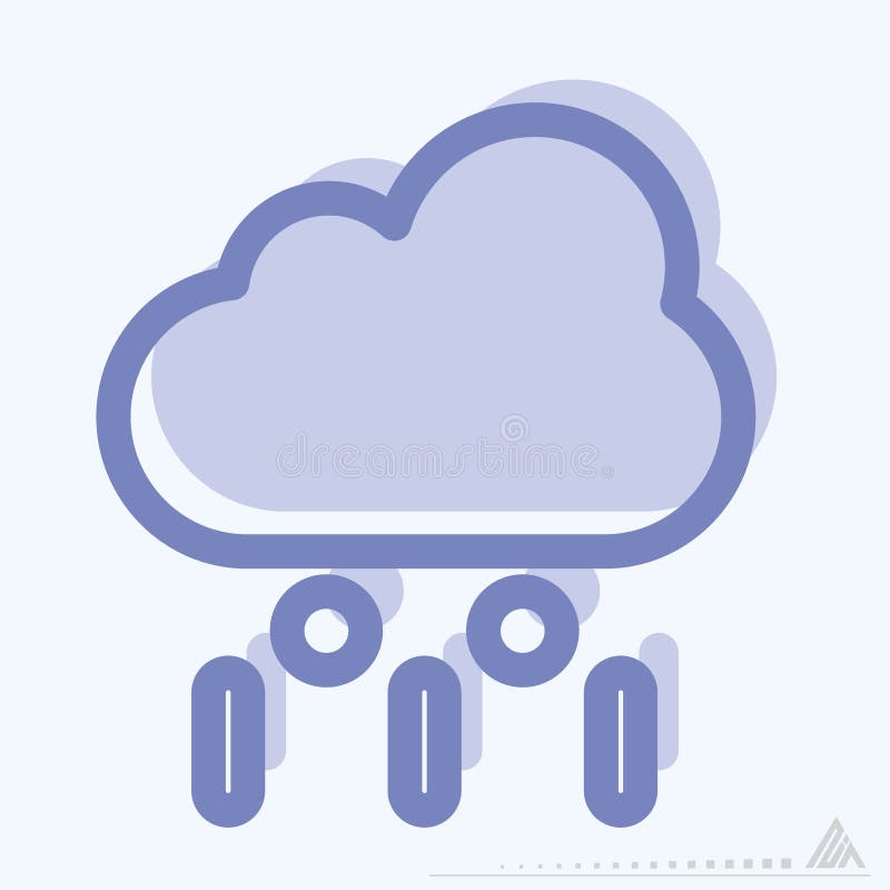 Icon Rainfall - Two Tone Style Stock Vector - Illustration of icon ...