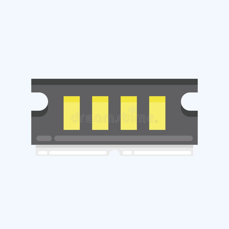 Icon RAM. Suitable for Computer Components Symbol. Flat Style. Simple ...