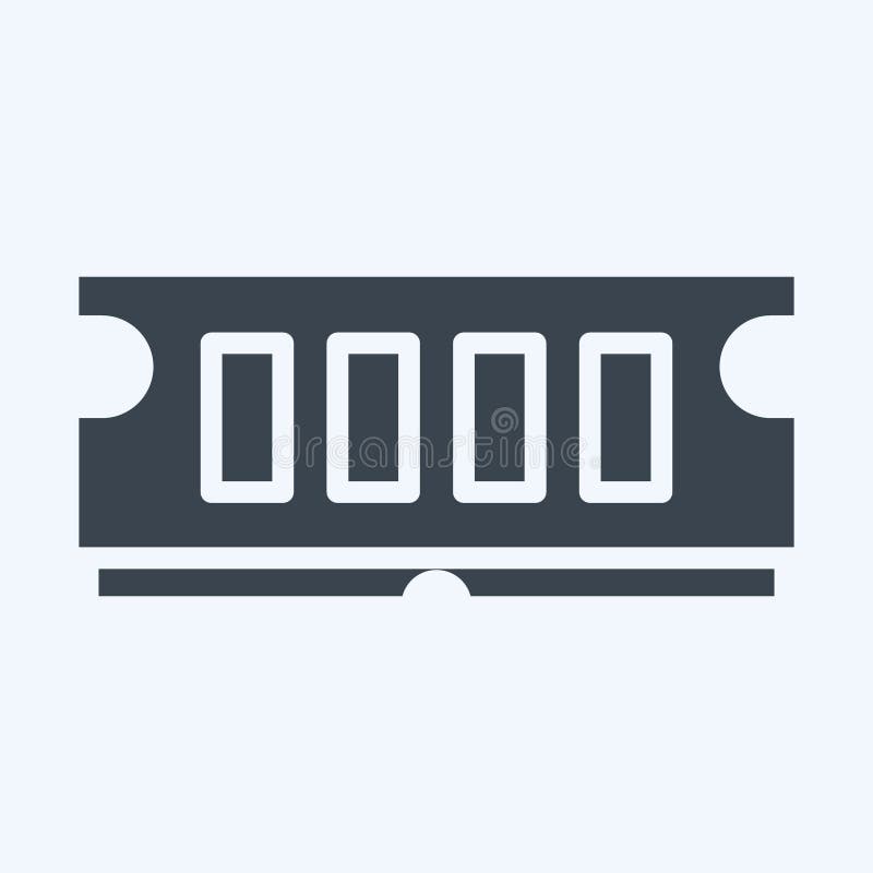 Icon RAM. Suitable for Computer Components Symbol. Glyph Style. Simple ...