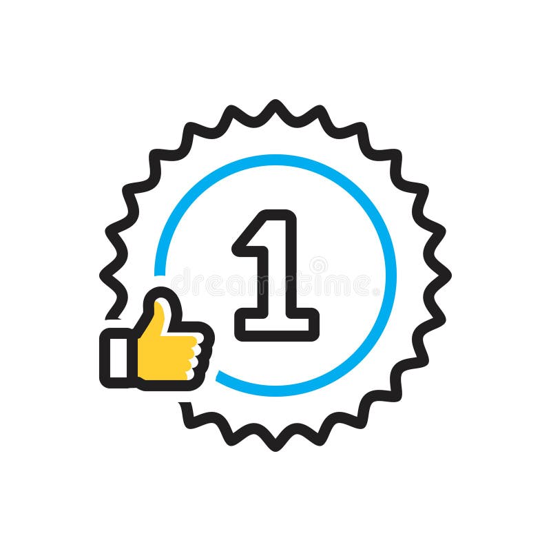 Multi Color Icon for Rank, Grade and Success Stock Illustration ...