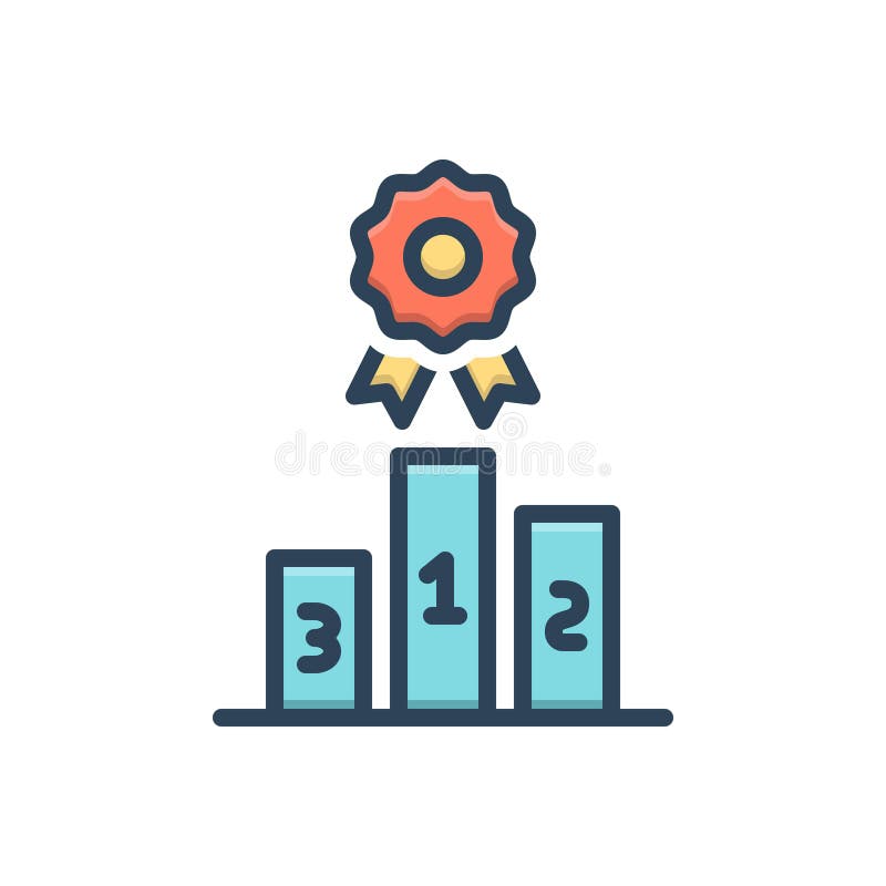 Color Illustration Icon for Ranked, Rank and Status Stock Illustration ...