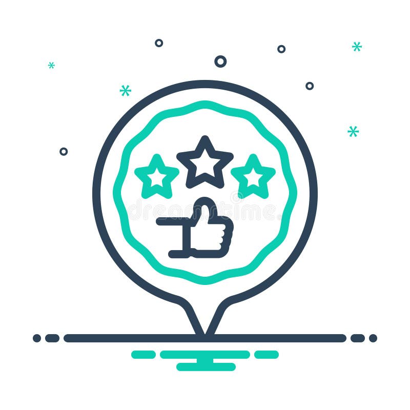 Mix Icon for Rated, Evaluated and Rating Stock Vector - Illustration of ...
