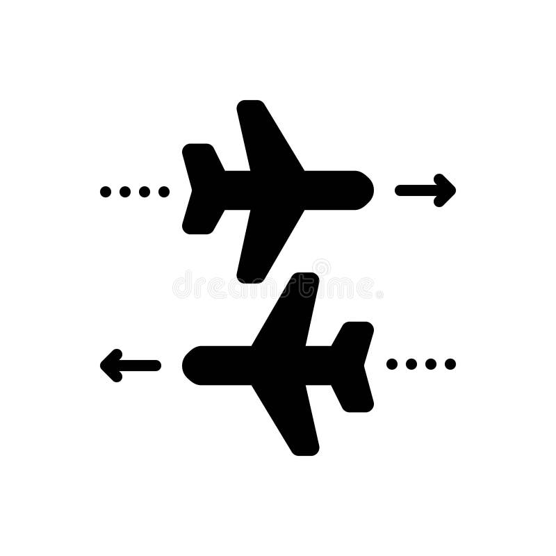 Black Solid Icon for Return, Travel and Transport Stock Vector ...