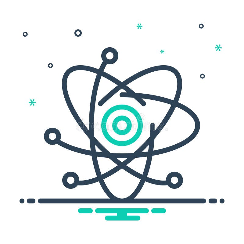Mix Icon for React, Chemistry and Circle Stock Vector - Illustration of ...