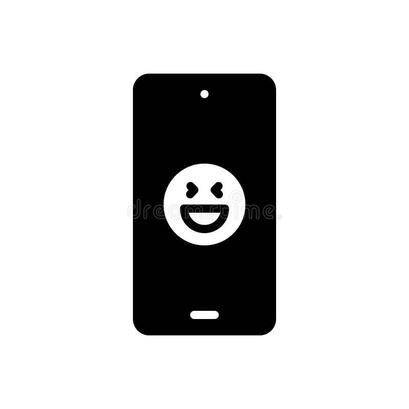 Black Solid Icon for Reaction, Response and Feedback Stock Vector ...