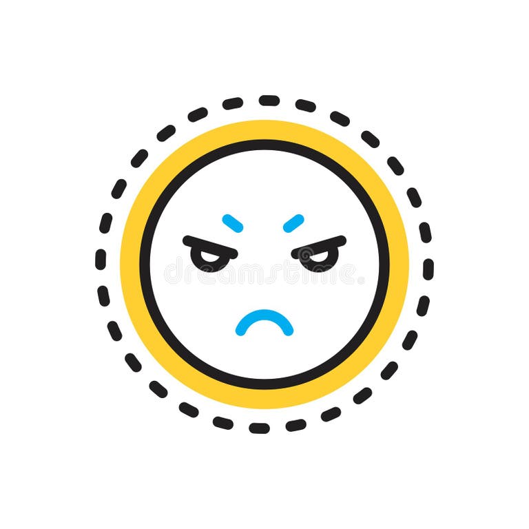 Multi Color Icon for Reaction, Response and Emoji Stock Illustration ...
