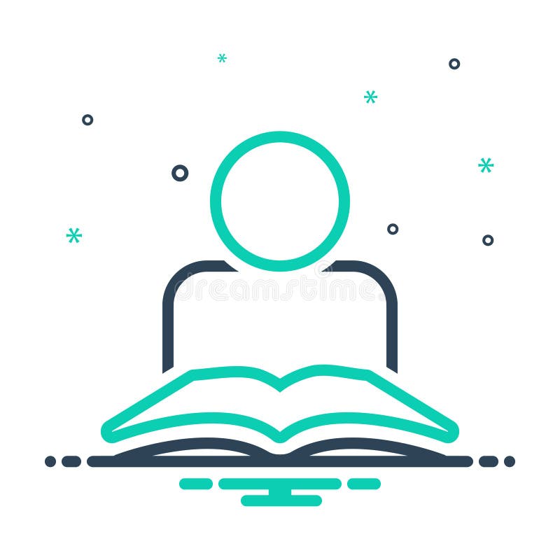Mix Icon for Reading, Education and Student Stock Illustration ...