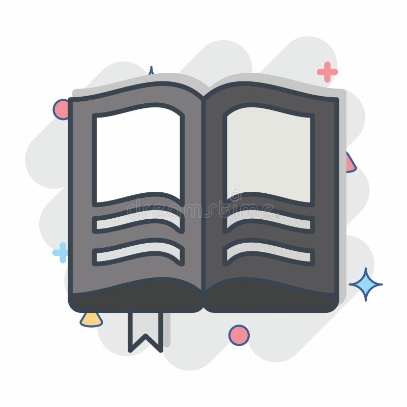 Icon Reading. Related To Post Office Symbol. Comic Style. Simple Design ...