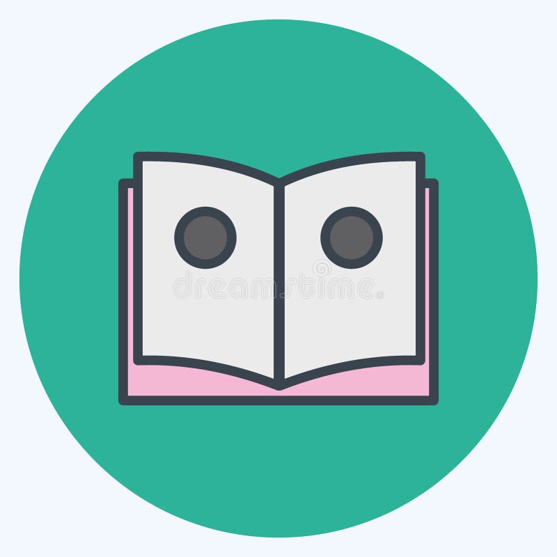 Icon Reading. Suitable for Education Symbol. Color Mate Style. Simple ...