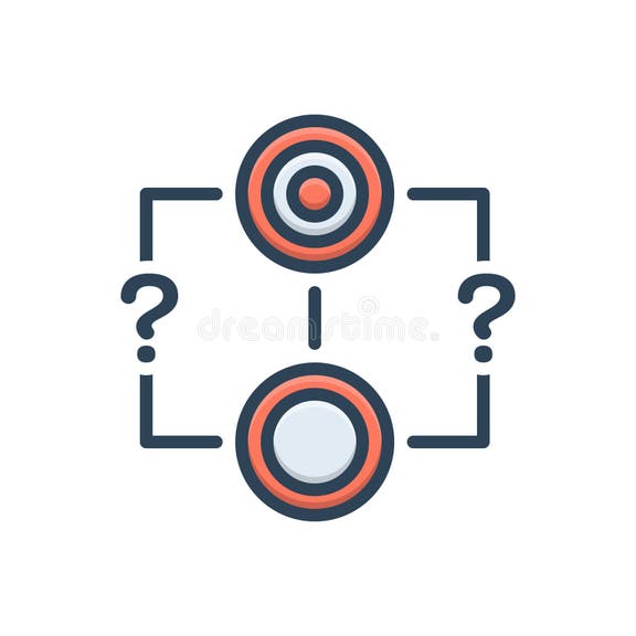 Color Illustration Icon for Reason, Cause and Logic Stock Illustration ...