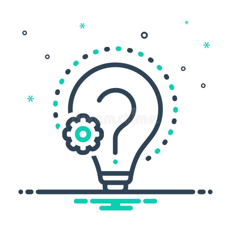 Mix Icon for Reason, Creativity and Doubt Stock Illustration ...
