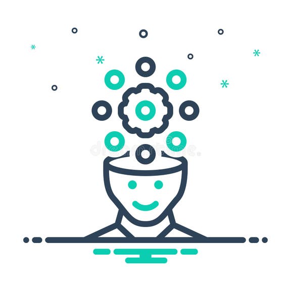 Mix Icon for Reasoning, Inference and Setting Stock Illustration ...