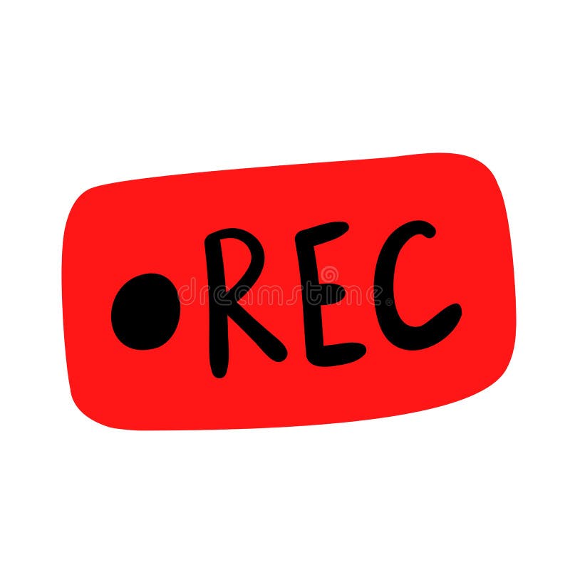 Icon rec movie icon stock illustration. Illustration of font - 265457705