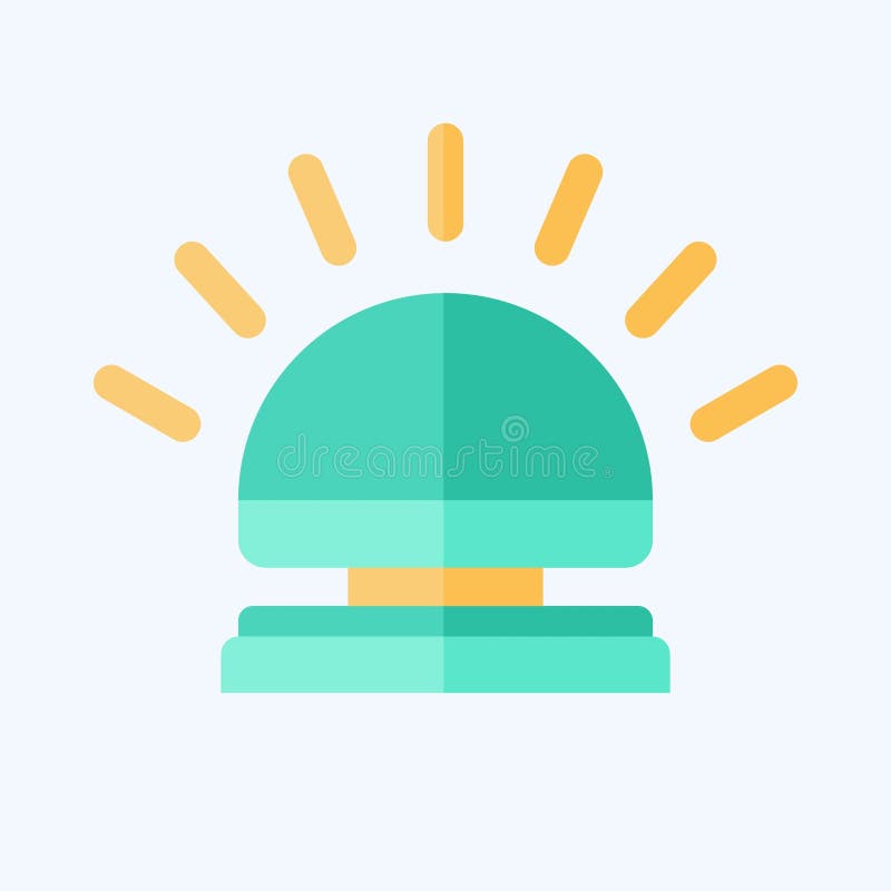 Icon Reception Bell. Related To Ring Symbol. Flat Style. Simple Design ...